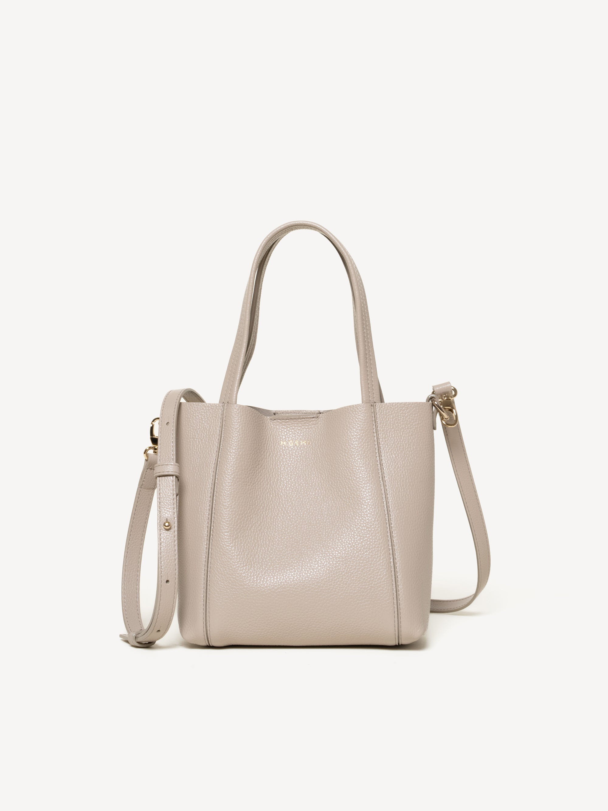 The Lola Small Convertible Tote - Oatmeal - Leather - M.Gemi