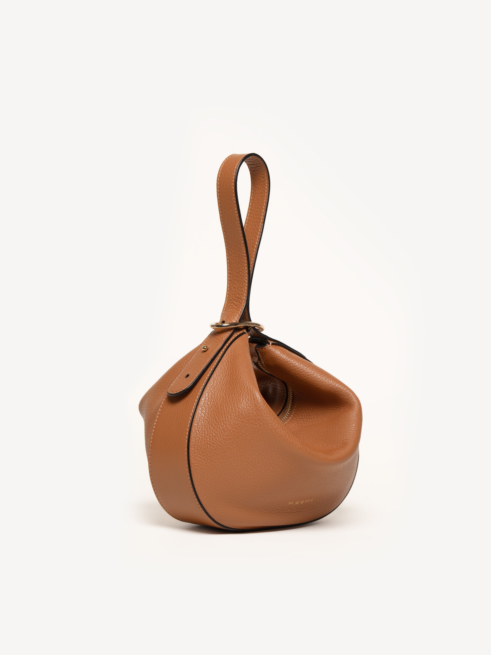 The Evelina Shoulder Bag - Tan - Tumbled Leather - M.Gemi