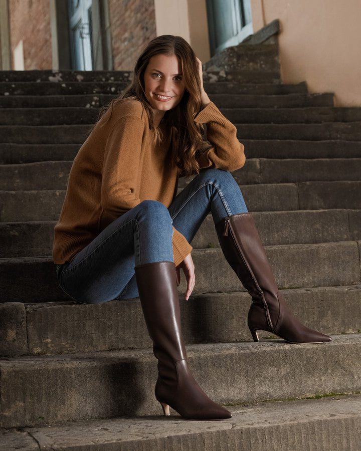 The Tina - Chocolate - Leather - M.Gemi