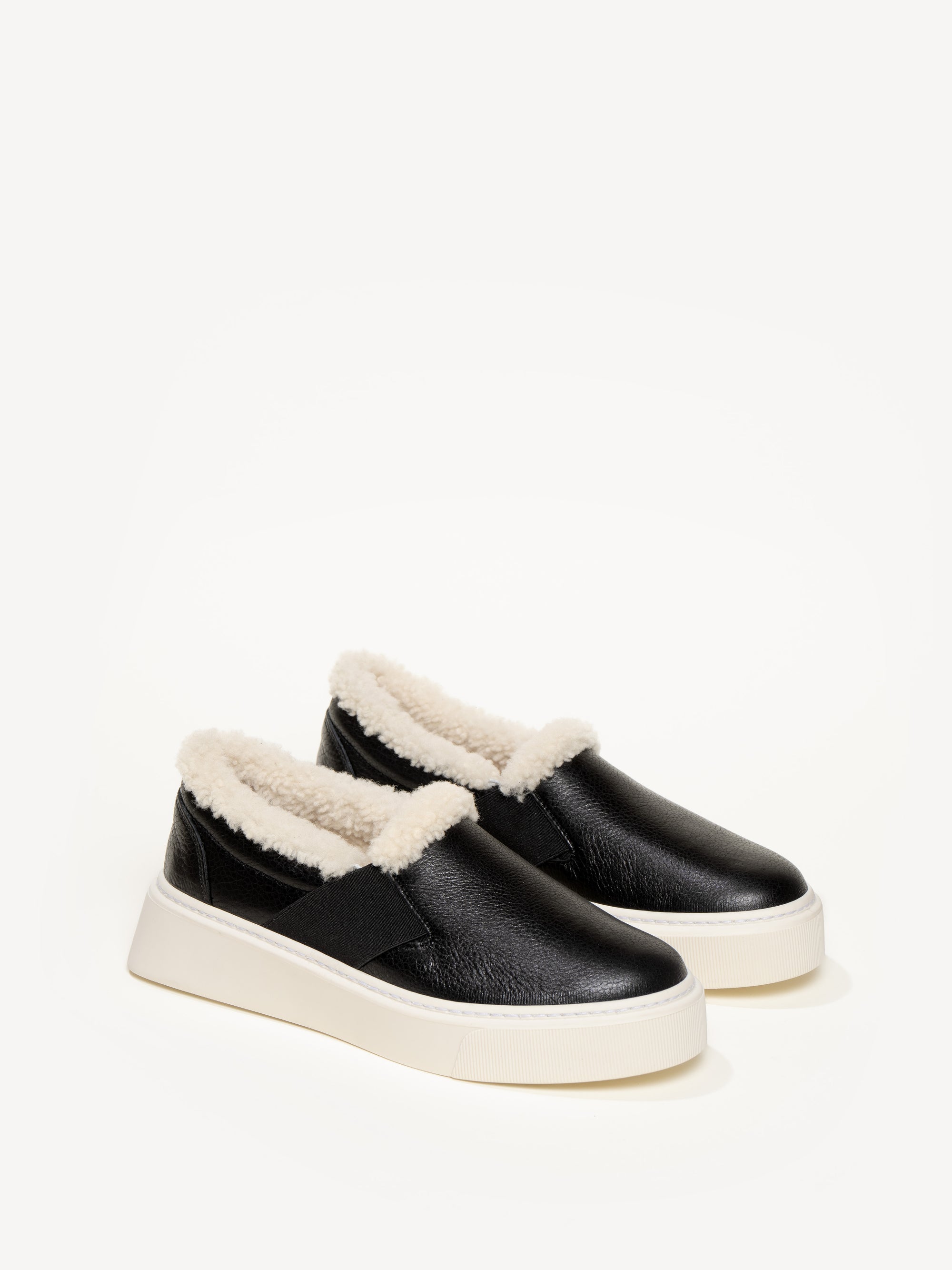 The Luciana Shearling - Black - Leather and Shearling - M.Gemi