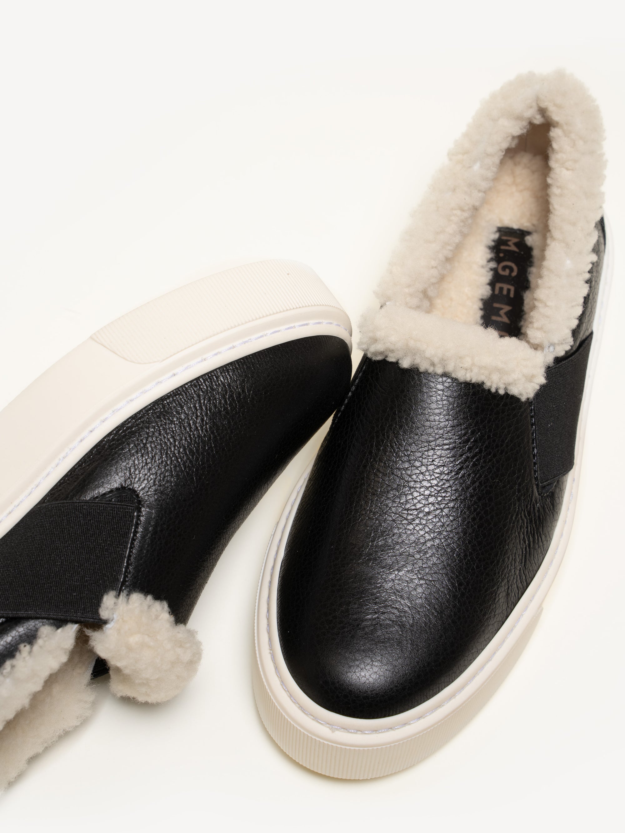 The Luciana Shearling - Black - Leather and Shearling - M.Gemi