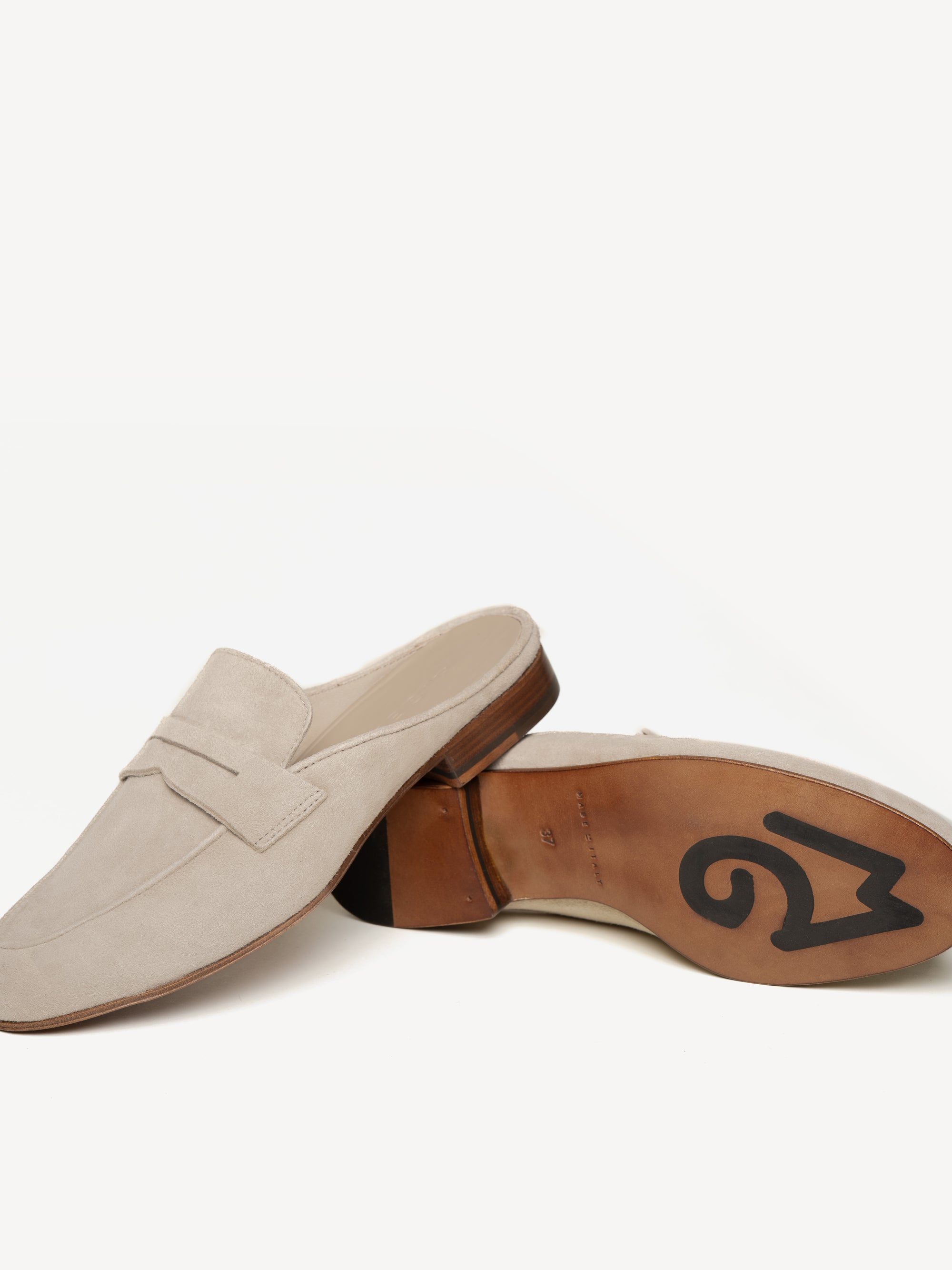The Sacca Donna Mule - Light Beige - Suede - M.Gemi