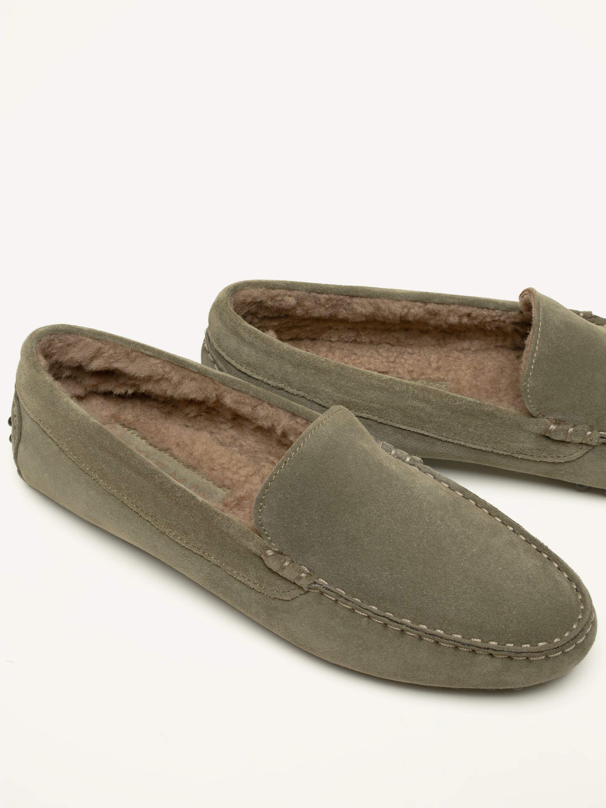 The Felize Shearling - Olive - Suede - M.Gemi