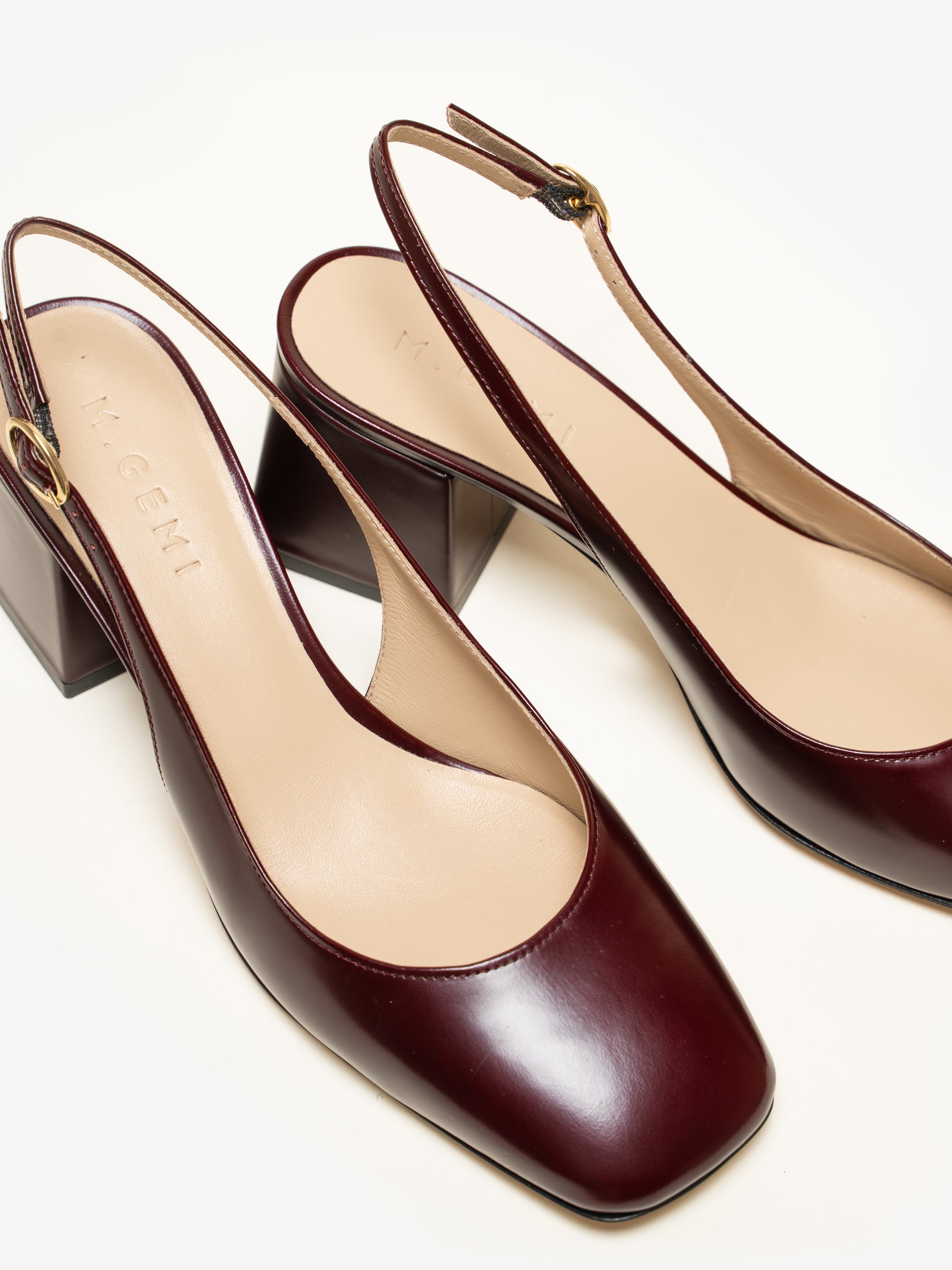 The Diletta - Dark Burgundy - Soft Box Leather - M.Gemi