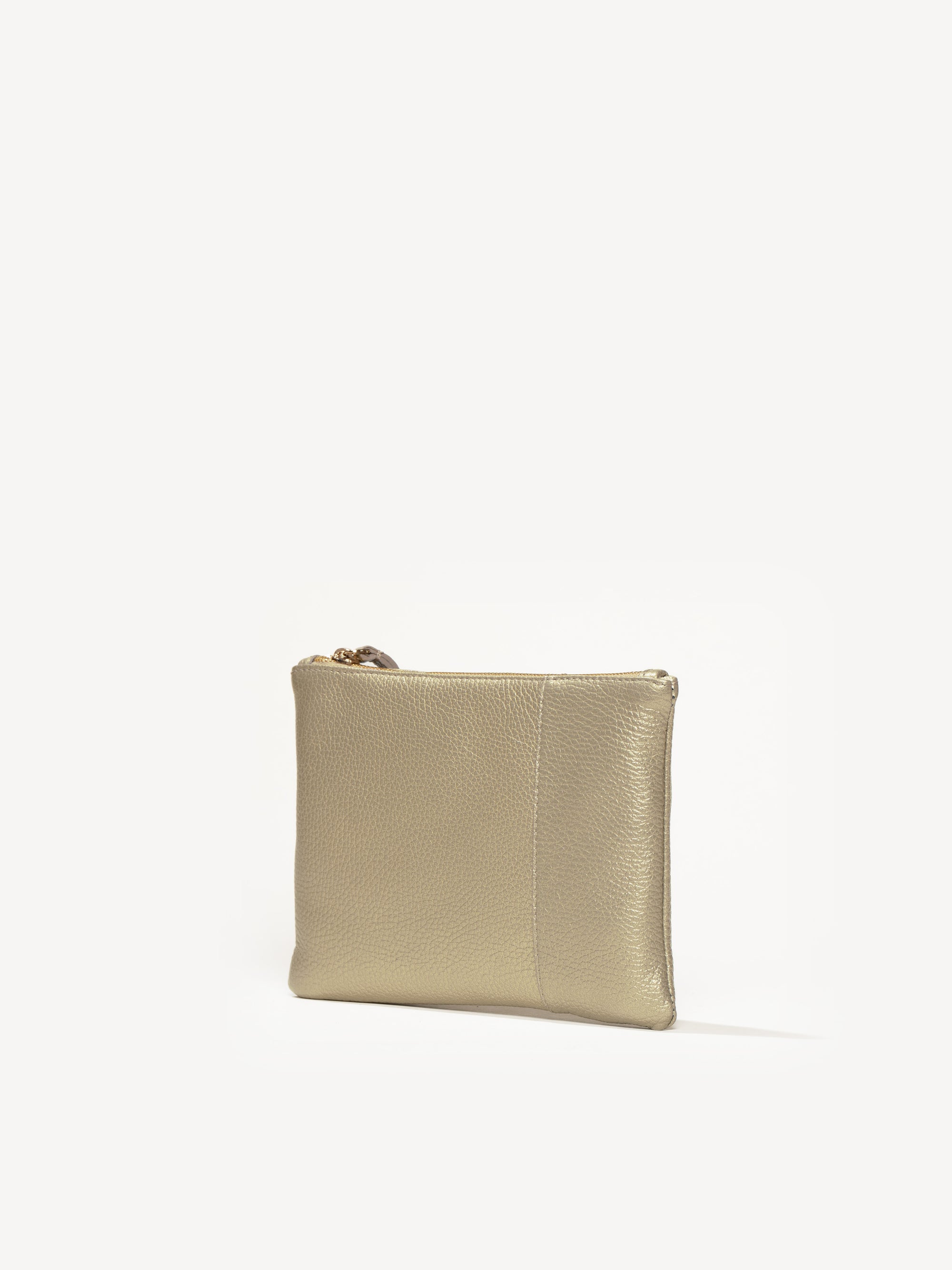 The Piccola - Champagne - Crinkle Metallic Leather - M.Gemi