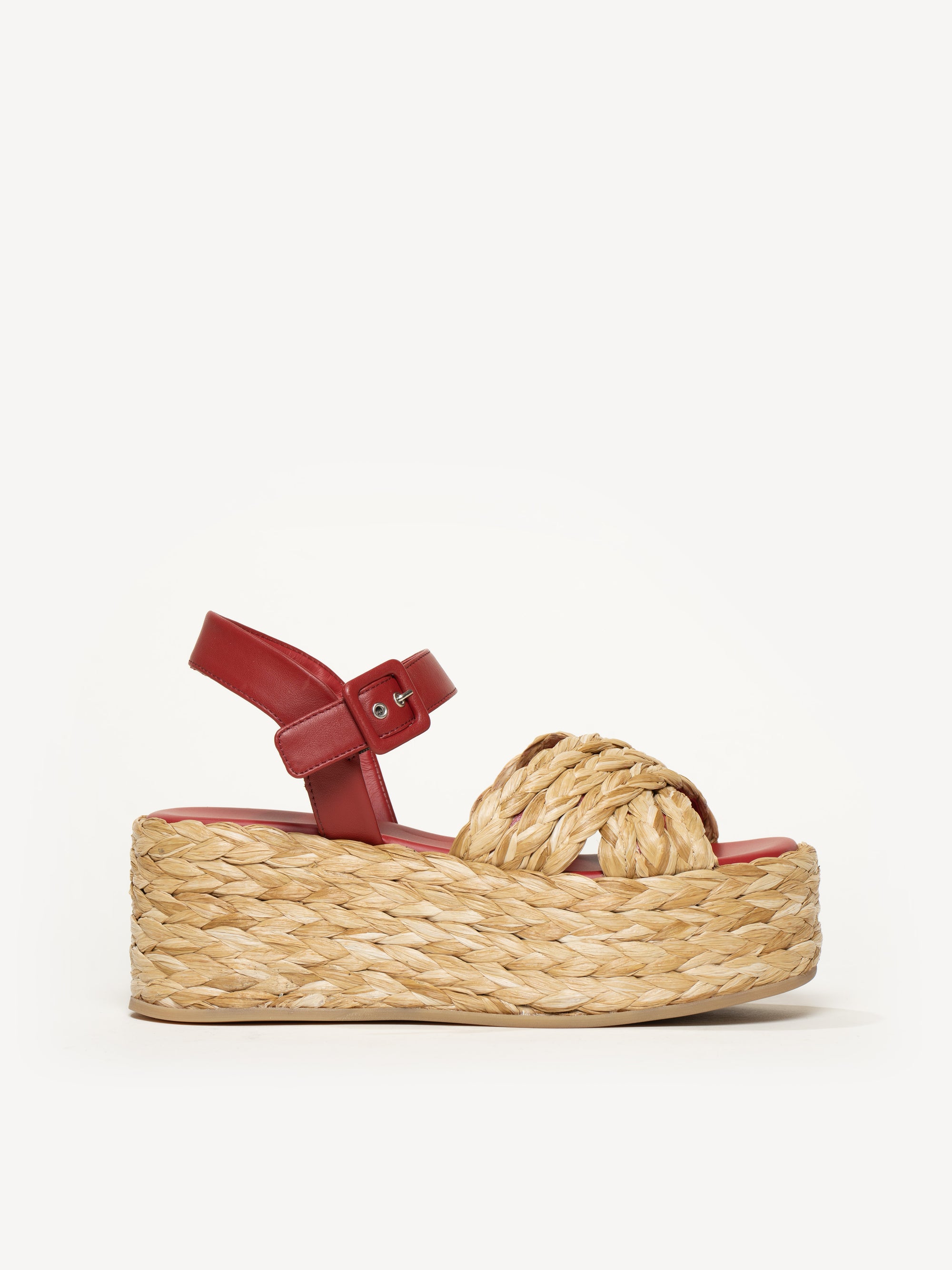 The Tessa - Natural with Red - Raffia - M.Gemi